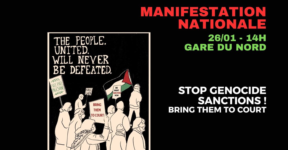 26/01 - Nationale betoging - Stop genocide! | Algemene Centrale - ABVV